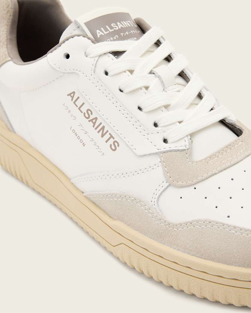 Regan Low Top Trainers WHITE/STONE GREY | ALLSAINTS